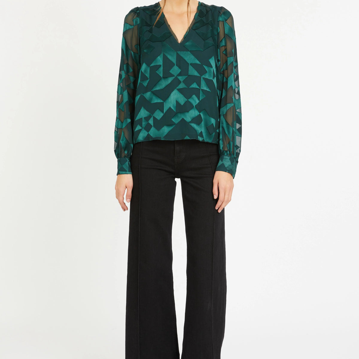 Ruby Top - Sea Moss Silk Geo – Sanctum Style