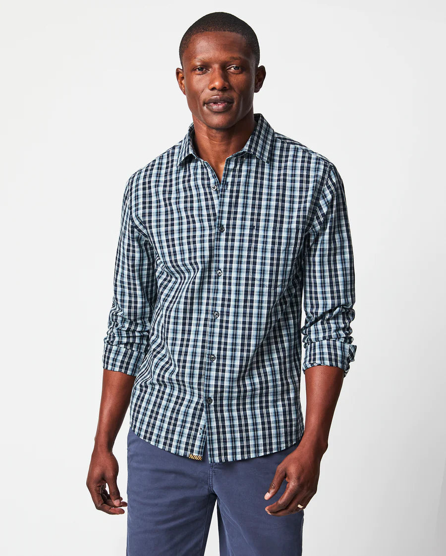 Plaid Pickwick Shirt - Carbon Blue | Sanctum Style
