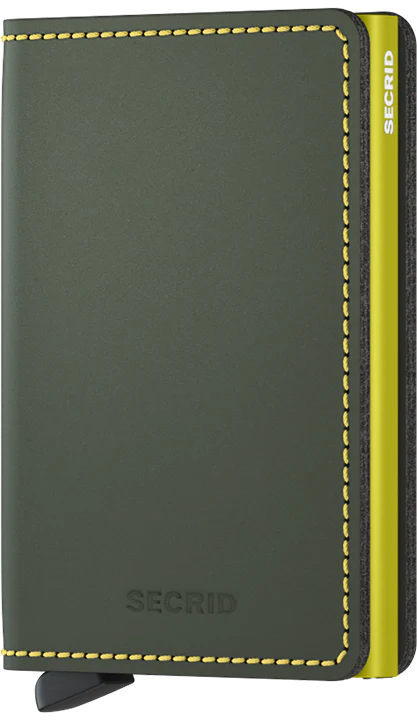Slimwallet Matte Green and Lime – Sanctum Style